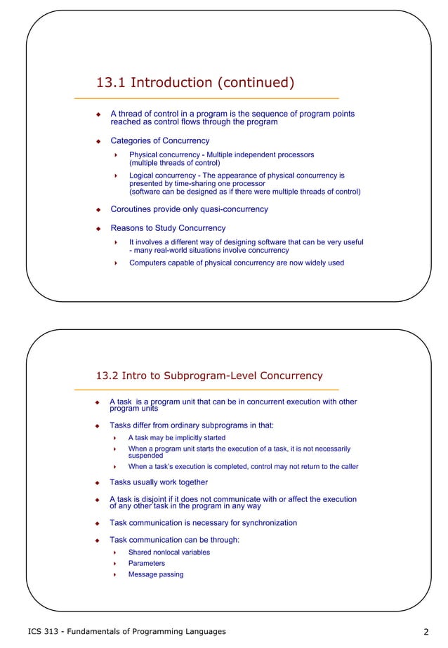 13 concurrency | PDF | Programming Languages | Computing