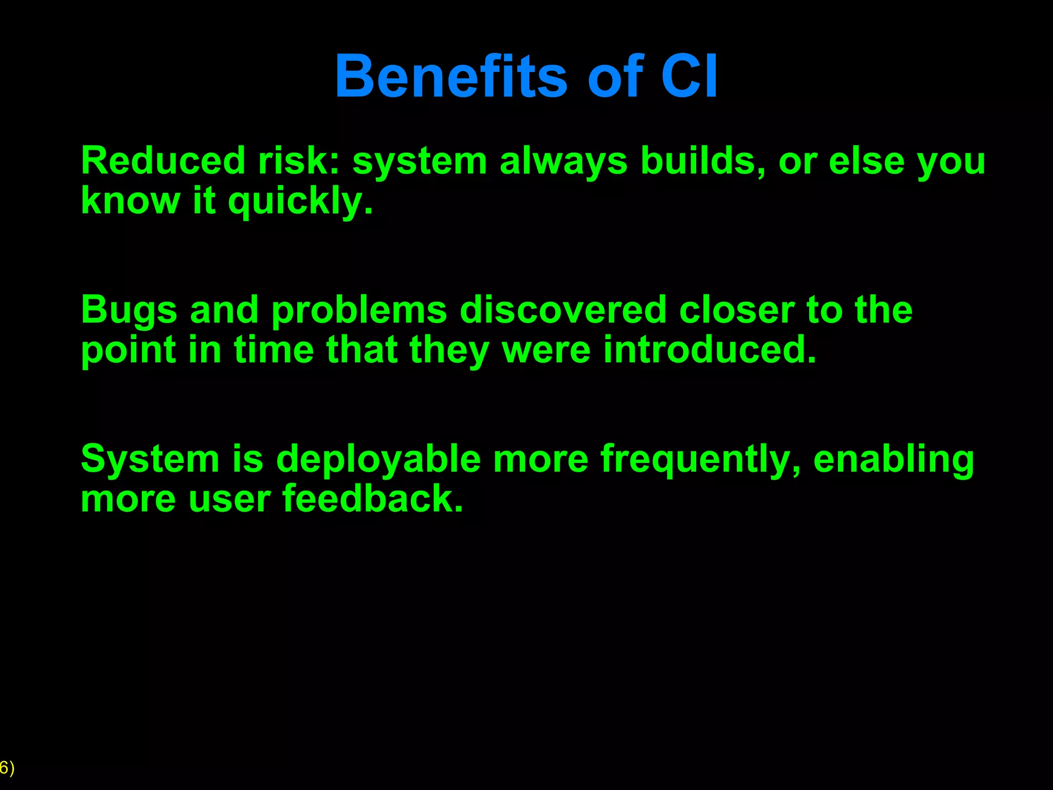 Introduction To Continuous Integration Ppt