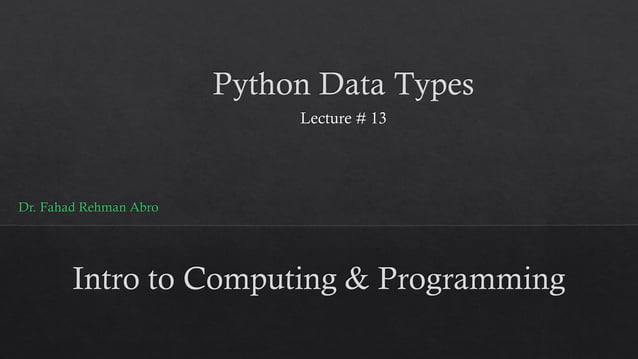 13- Data and Its Types presentation kafss | PPT