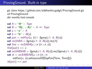 13 - Scala. Dependent pair type (Σ-type) | PPT