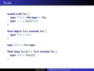13 - Scala. Dependent pair type (Σ-type) | PPT
