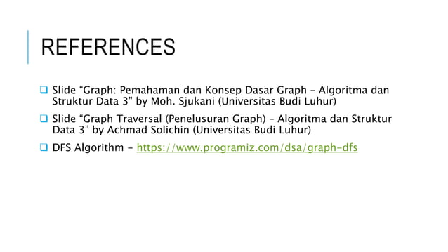 Depth First Search (DFS) pada Graph | PPTX | Graphics Software | Computer Software and Applications