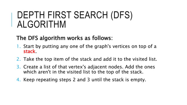 Depth First Search Dfs Pada Graph Pptx Graphics Software Computer Software And Applications