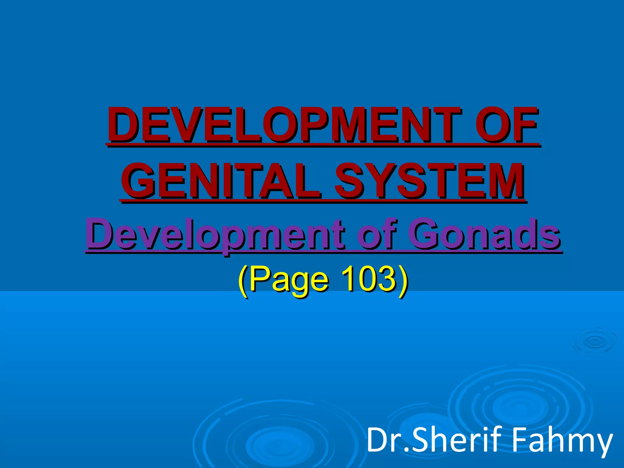 Development of Genital System (Special Embryology) | PPS