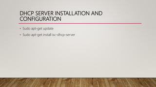 13 DHCP Configuration in Linux | PPTX