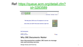 SRE Demystified - 13 - Docs that matter -2 | PDF