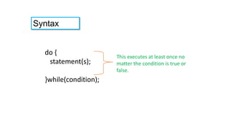 What is Do while loop? | PPTX
