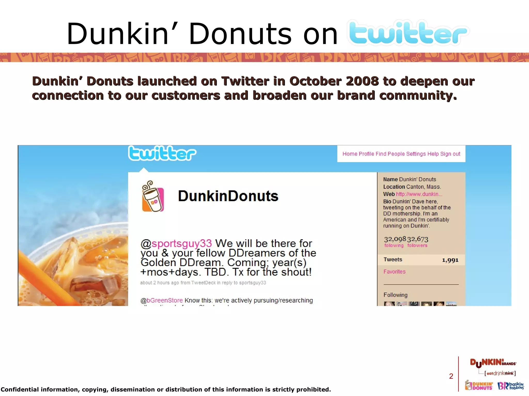 Dunkin Donuts & Social Media | PPT