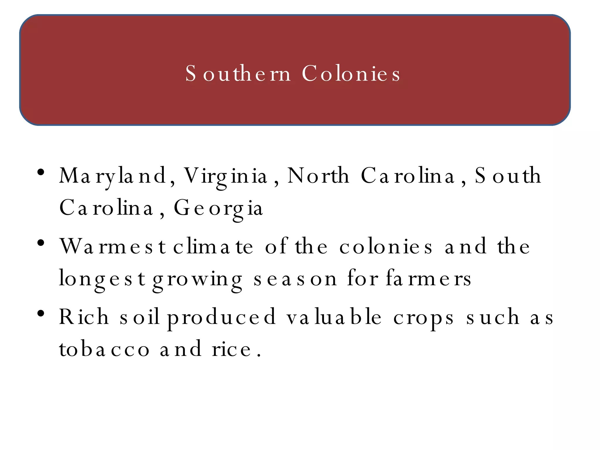 13 English Colonies | PPT | Geography | Science