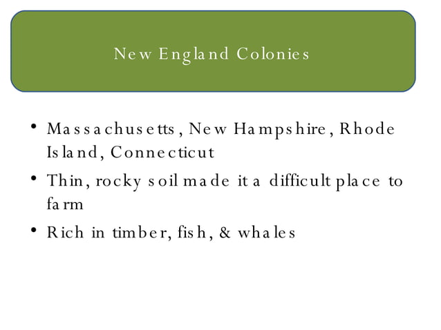 13 English Colonies | PPT | Geography | Science