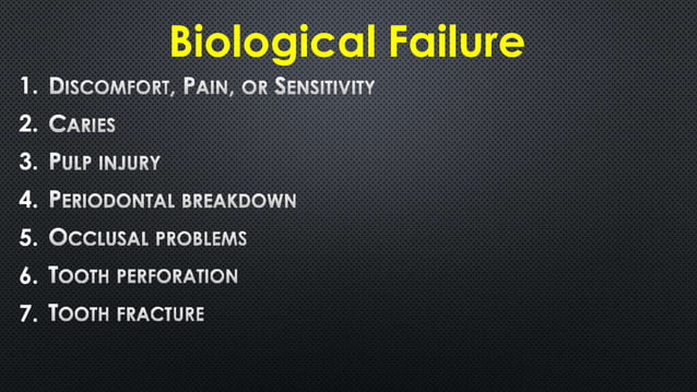 13- failures in fixed prosthesis.pptx sunumu için gerekli | PPT
