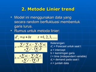 Manajemen Operational Materi forecasting Metode | PPT