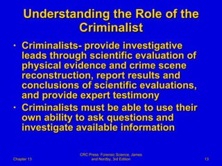 13 Forensic Science Powerpoint Chapter 13 The Forensic Laborat | PPT ...