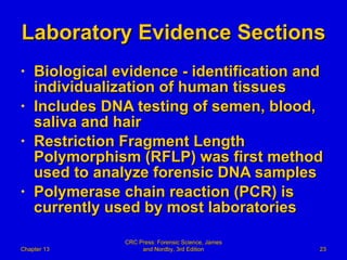 13 Forensic Science Powerpoint Chapter 13 The Forensic Laborat | PPT ...