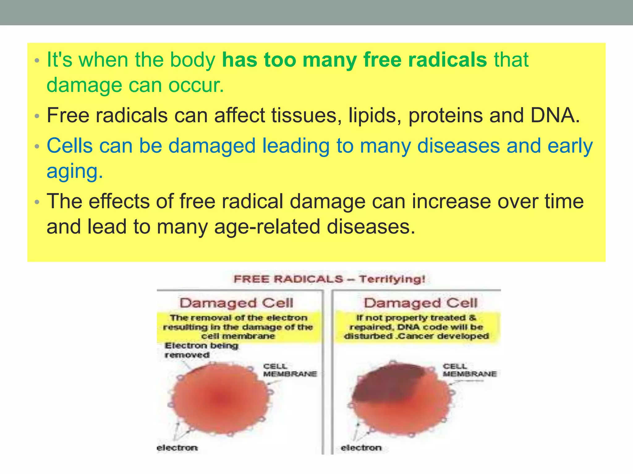 13. free radicals and antioxidants | PPTX