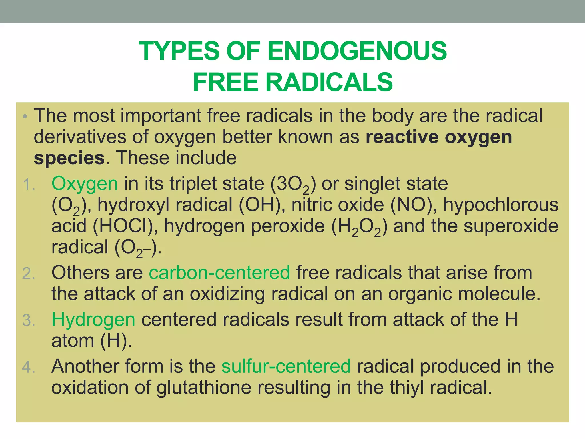 13. free radicals and antioxidants | PPTX