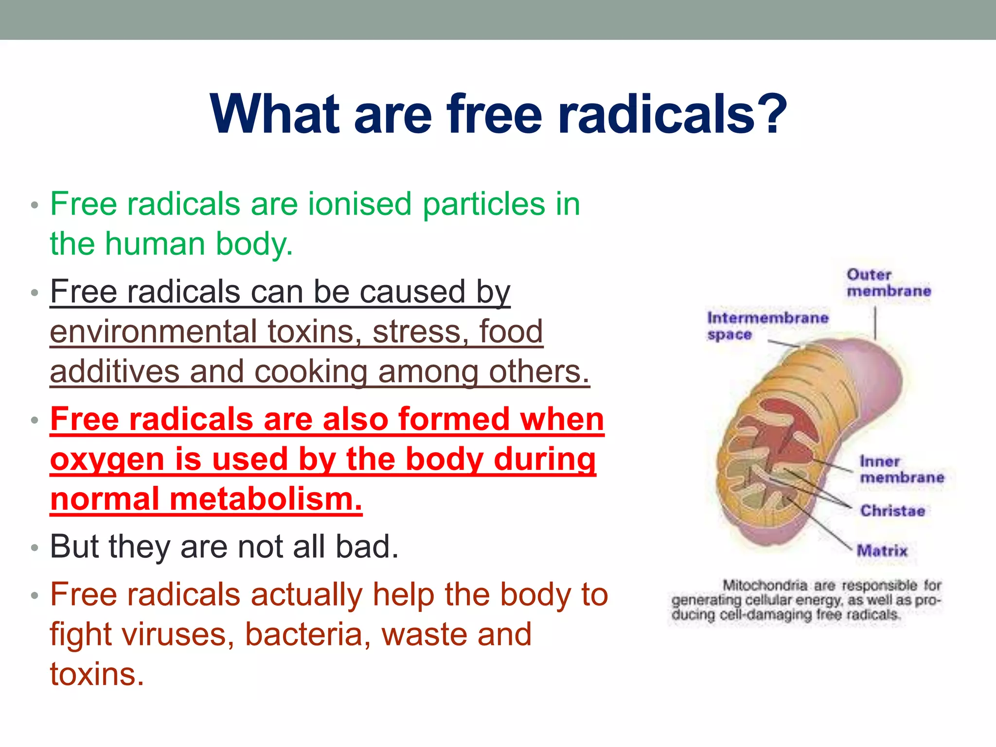 13. free radicals and antioxidants | PPTX
