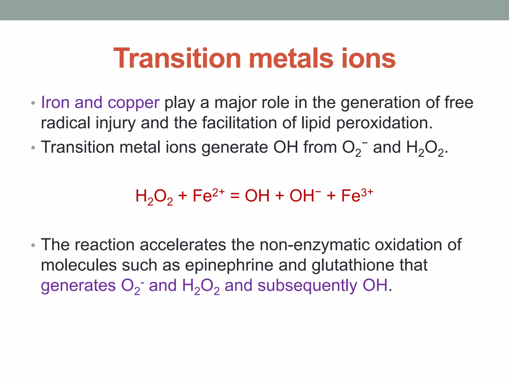 13. free radicals and antioxidants | PPTX