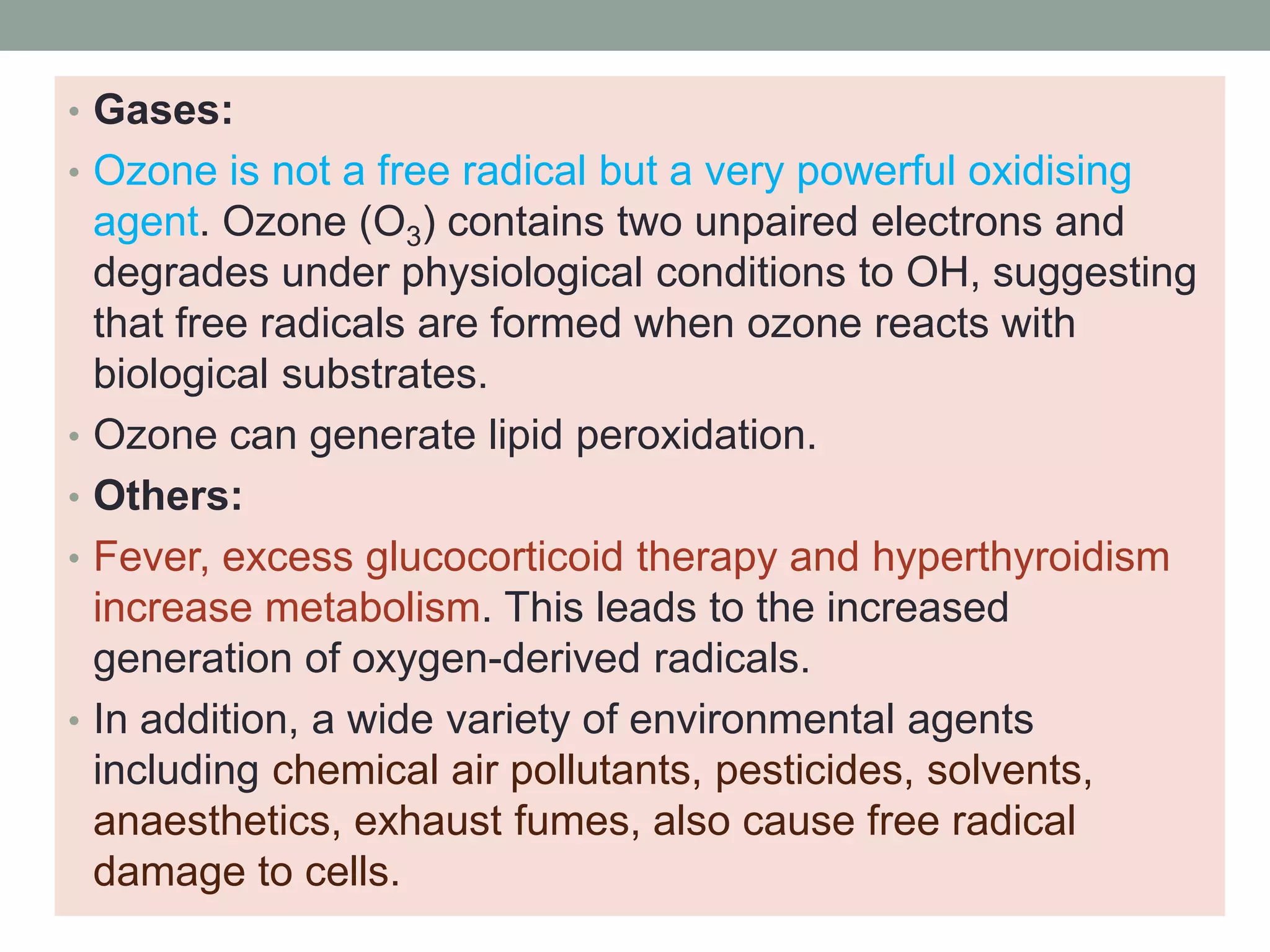 13. free radicals and antioxidants | PPTX