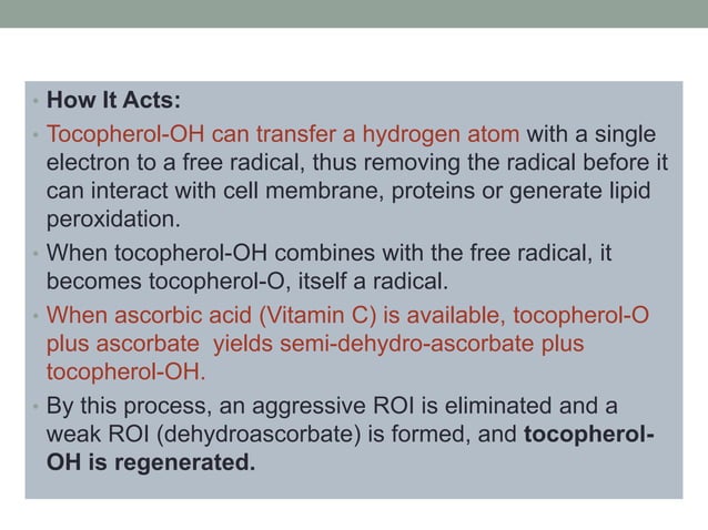 13. free radicals and antioxidants | PPTX | Chemistry | Science