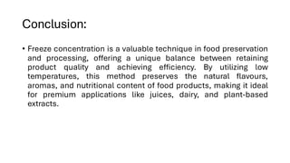 Freeze Concentration: A Modern Technique in Food and Beverage ...