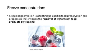 Freeze Concentration: A Modern Technique in Food and Beverage ...