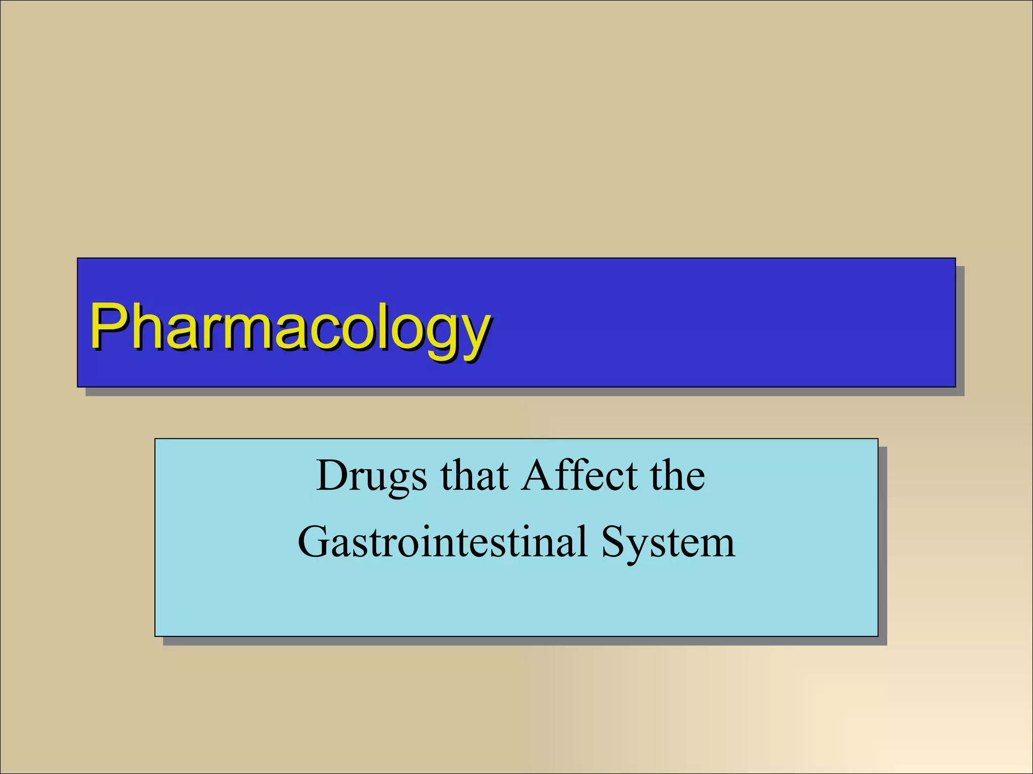 Gastrointestinal drugs | PPS