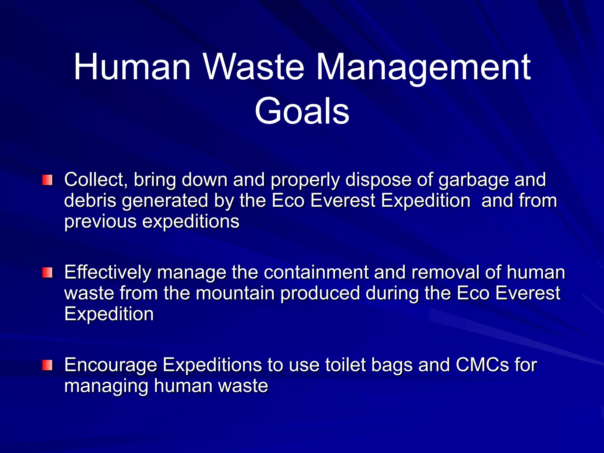 Dawa Steven Sherpa - Human Waste in the Himalayas | PPTX