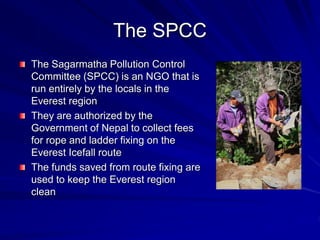 Dawa Steven Sherpa - Human Waste in the Himalayas | PPTX