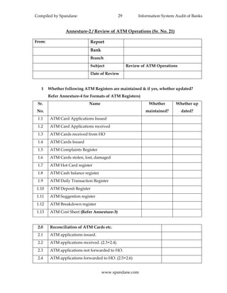 13 information system audit of banks | PDF