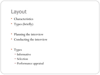 13. interviewing | PPT