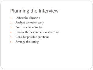 13. interviewing | PPT