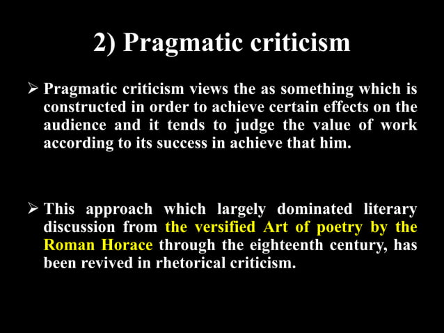 Various Types of Criticism | PPT