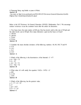 13- LET Filipino part 1 | DOCX
