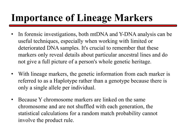 Lineage Markers in Forensic Serology & DNA Typing.pptx