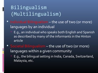 13 ling-122-15---bilingualism-and-code-switching | PPT