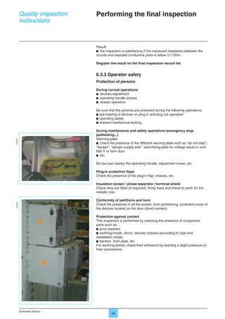 13 lv switchboard inspection guide | PDF