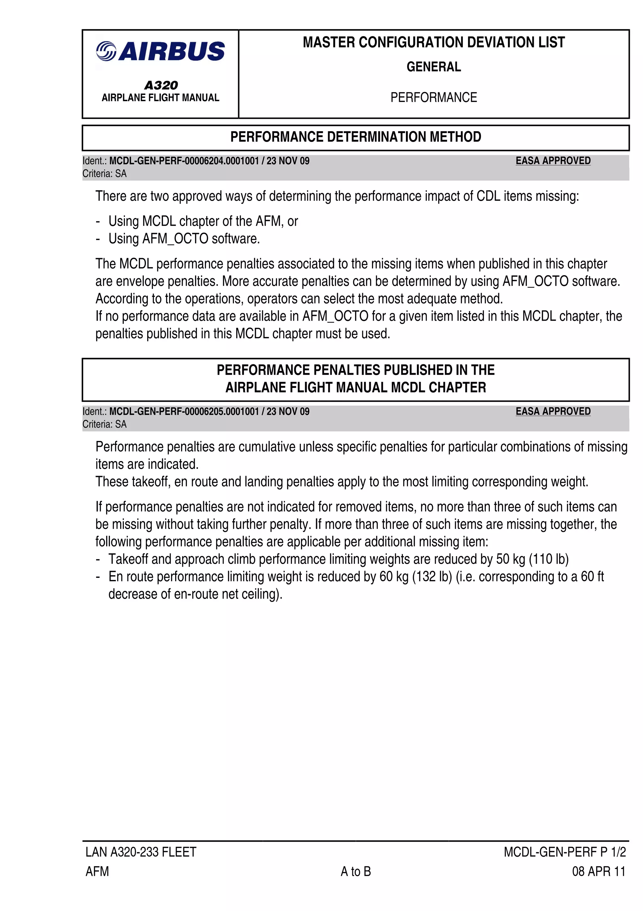 13 master configuration deviation list a-320 | PDF | Air Travel ...