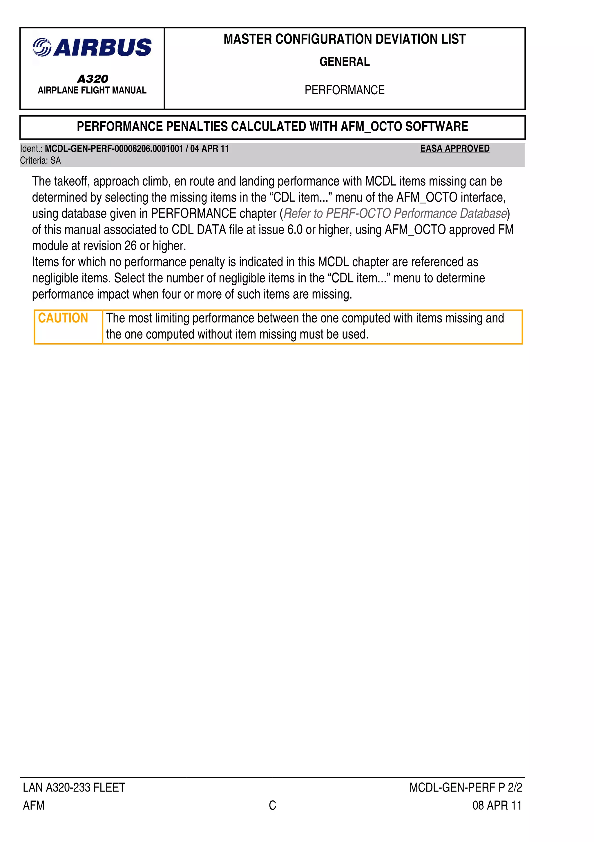 13 master configuration deviation list a-320 | PDF | Air Travel ...