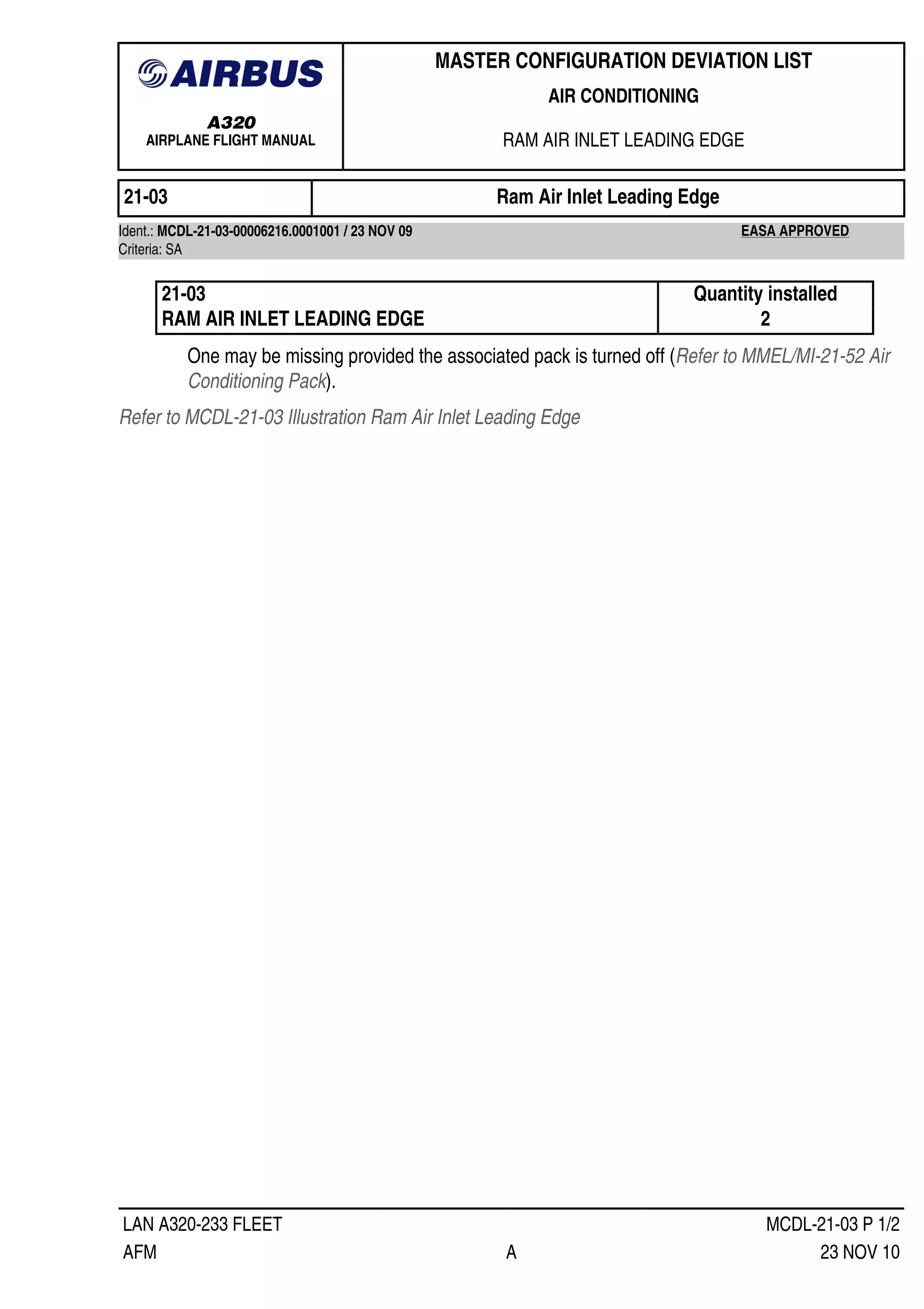 13 master configuration deviation list a-320 | PDF | Air Travel ...