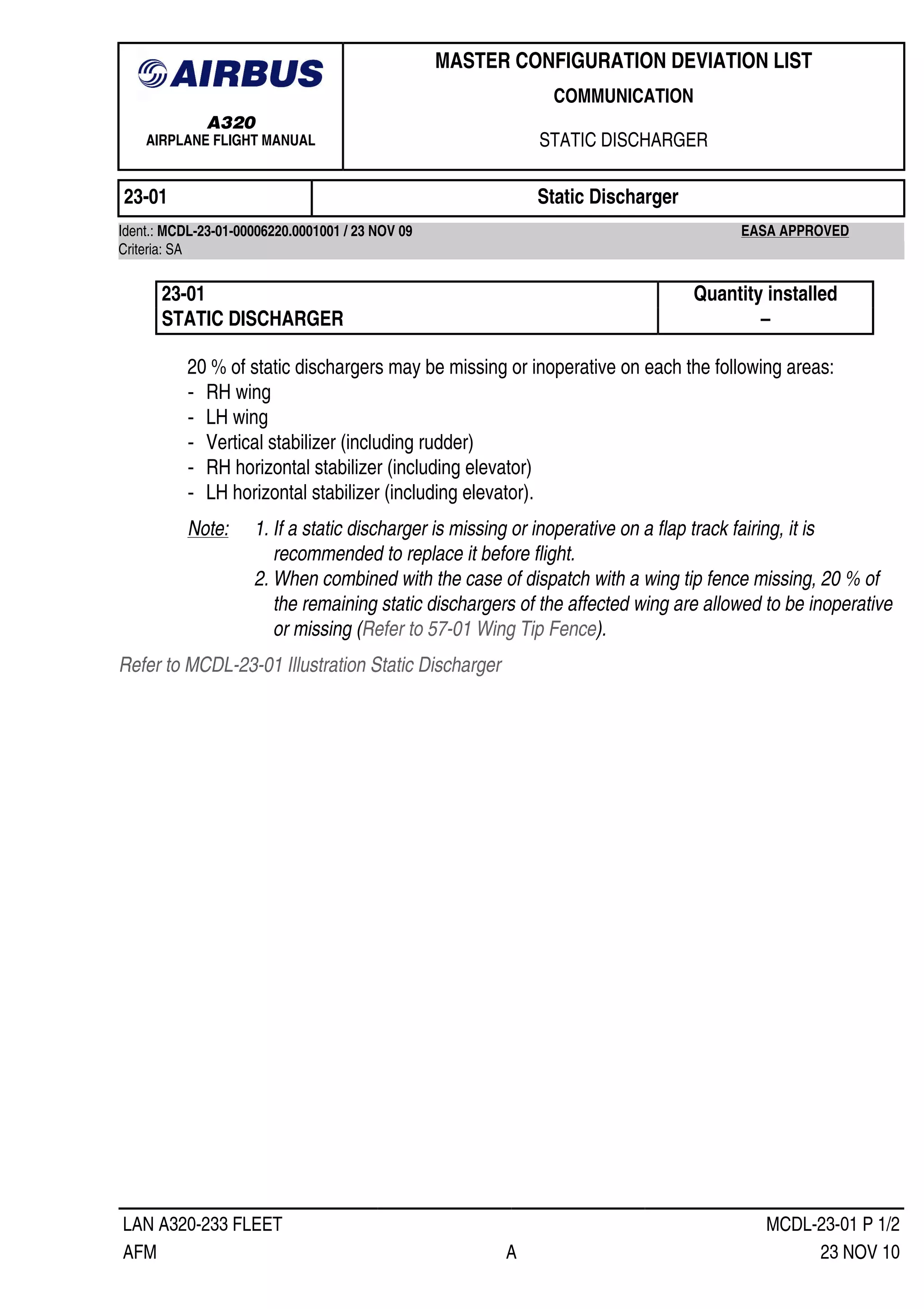 13 master configuration deviation list a-320 | PDF | Air Travel ...