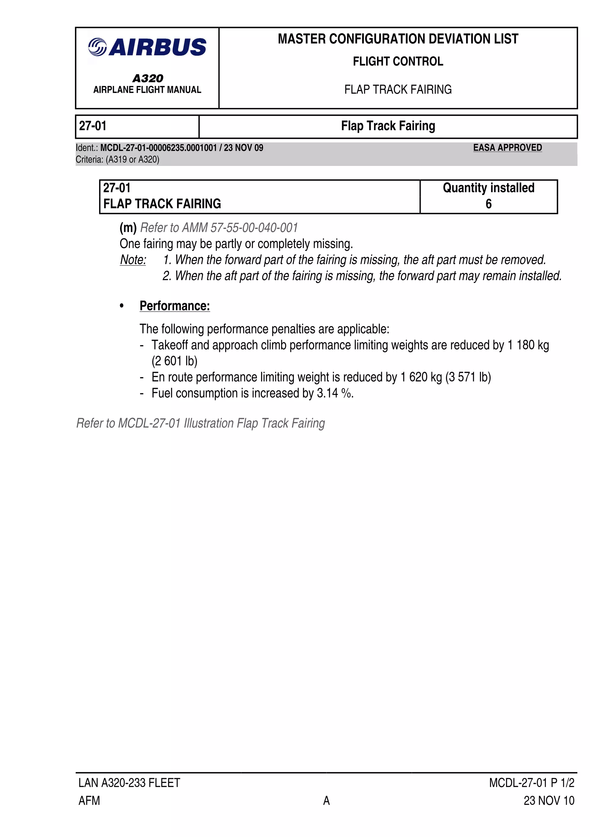 13 master configuration deviation list a-320 | PDF
