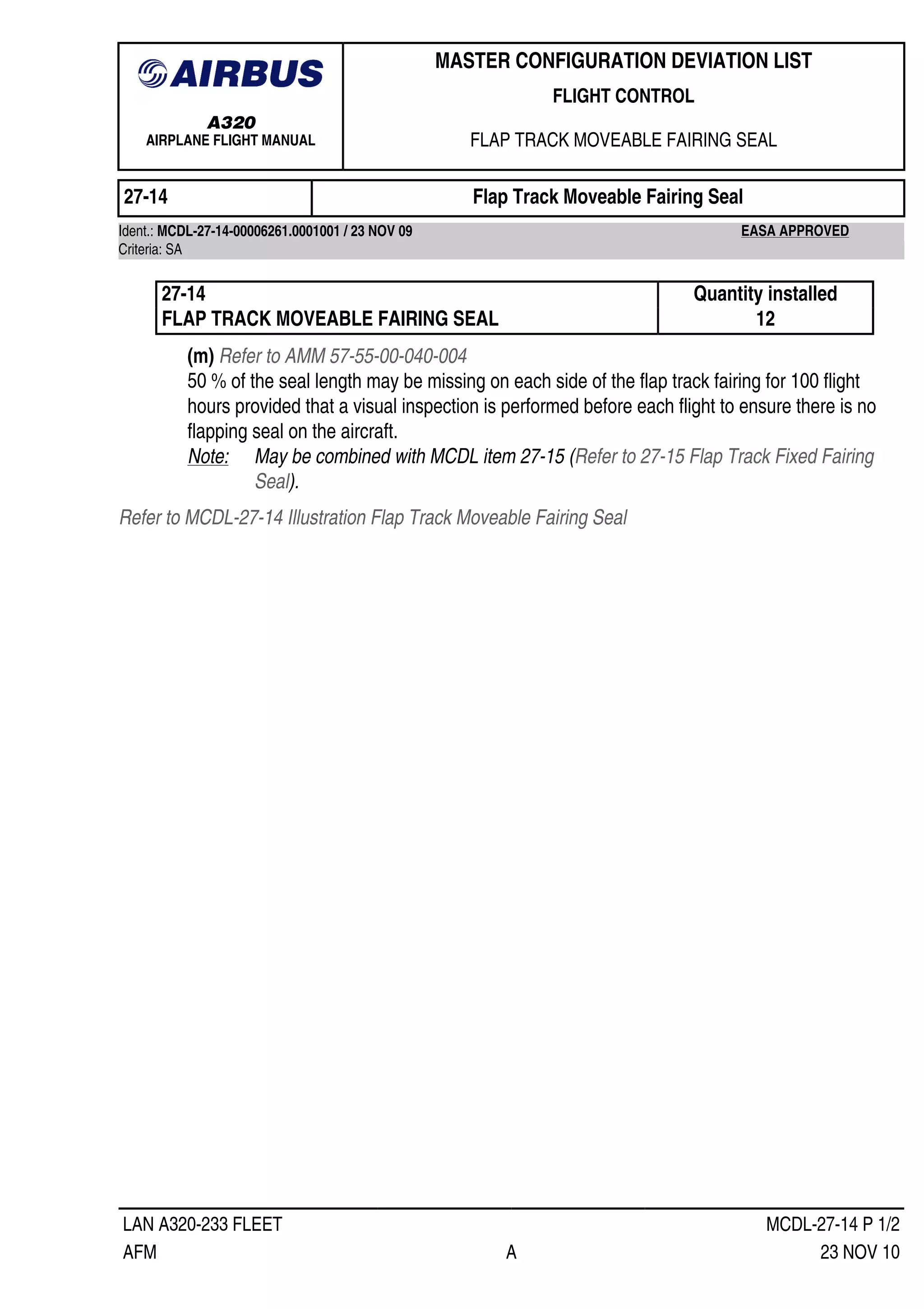 13 master configuration deviation list a-320 | PDF | Air Travel ...