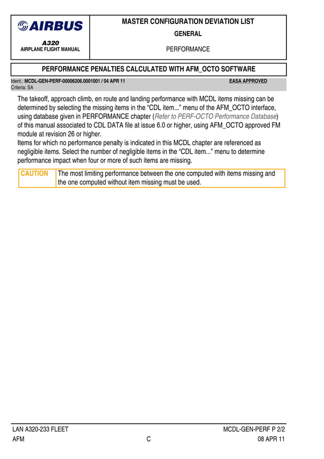 13 master configuration deviation list a-320 | PDF | Air Travel ...