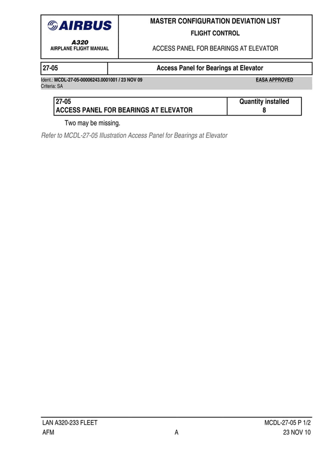 13 master configuration deviation list a-320 | PDF | Air Travel ...