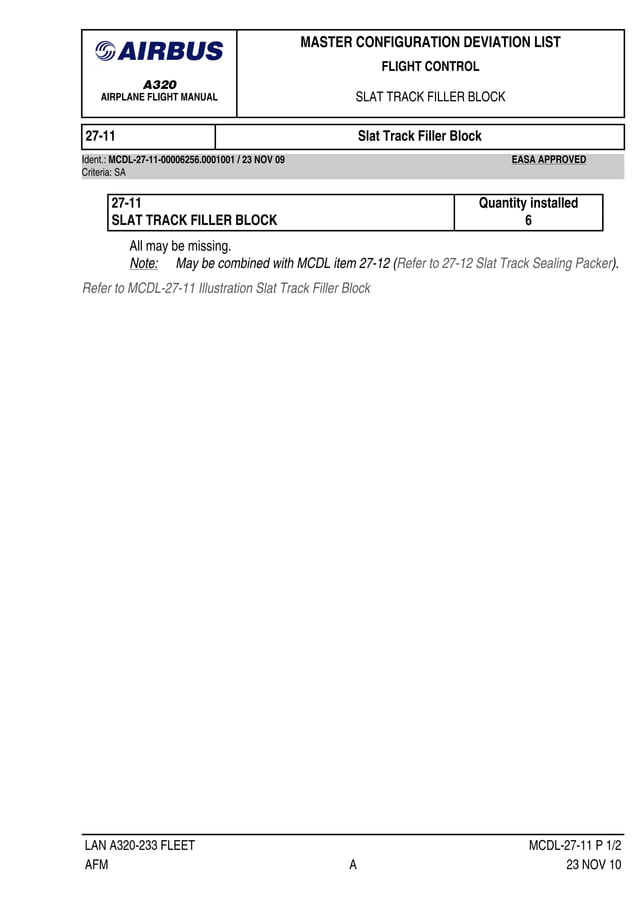 13 master configuration deviation list a-320 | PDF | Air Travel ...