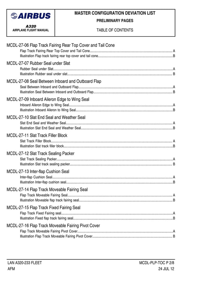 13 master configuration deviation list a-320 | PDF | Air Travel ...