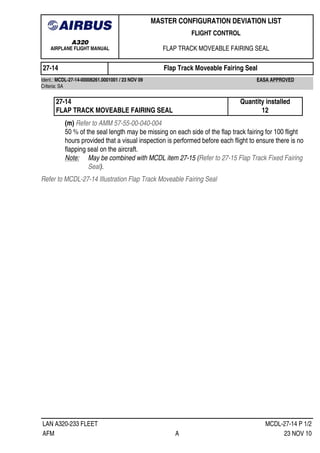 13 master configuration deviation list a-320 | PDF