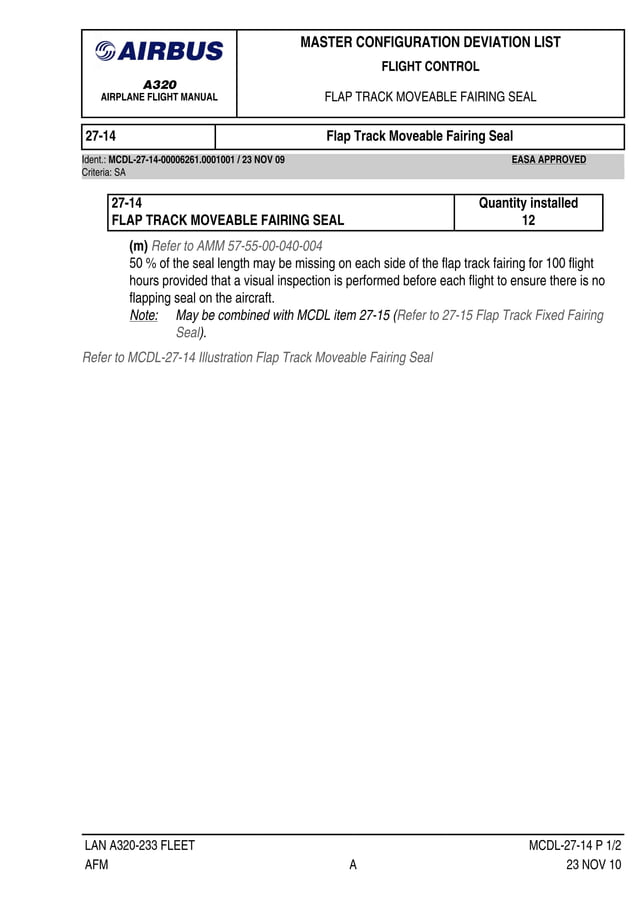 13 master configuration deviation list a-320 | PDF | Air Travel ...