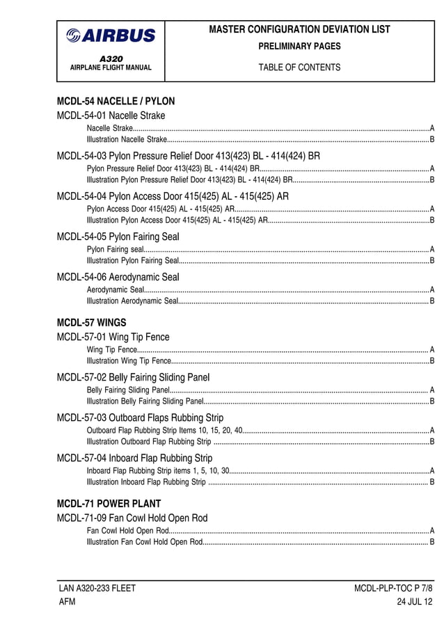 13 master configuration deviation list a-320 | PDF | Air Travel ...